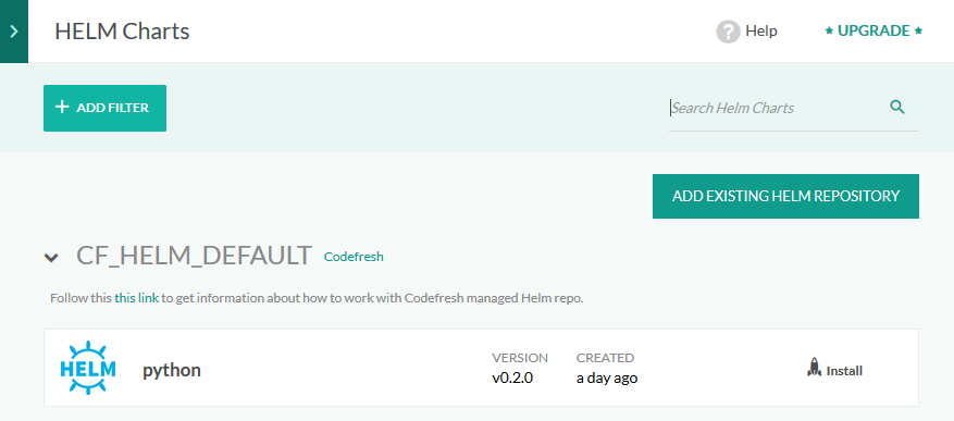 Helm Deployment To Kubernetes Quick Start · Codefresh Docs